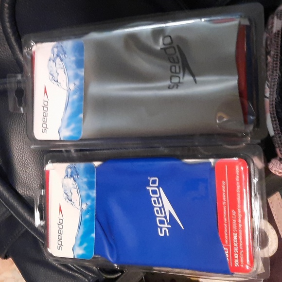 Speedo | Swim | New Speedo Unisexadult Swim Caps Silicone Lot Of 2 ...